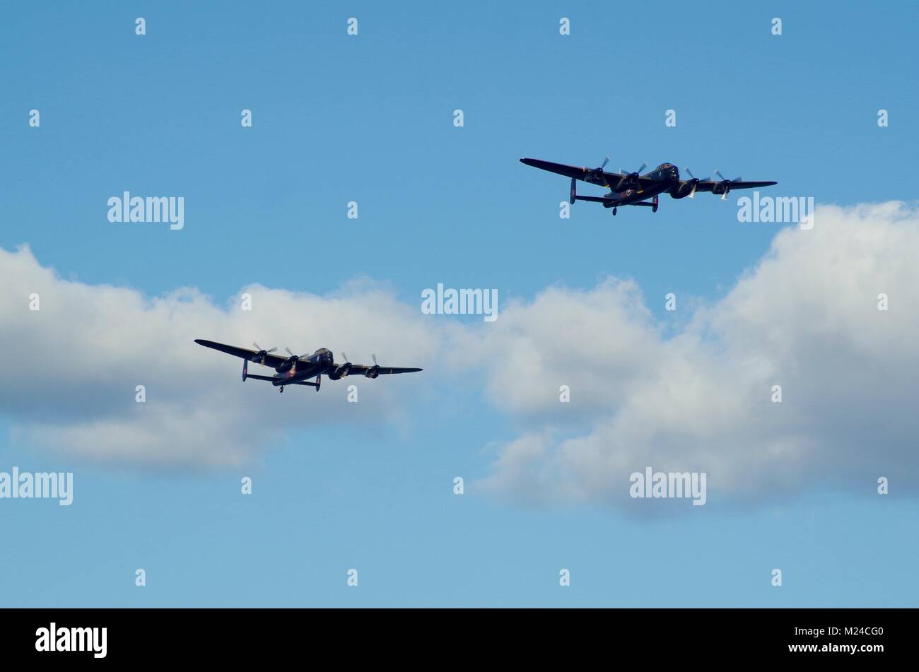 The Battle of Britain Memorial Flight with the Last Two Airworthy Avro ...