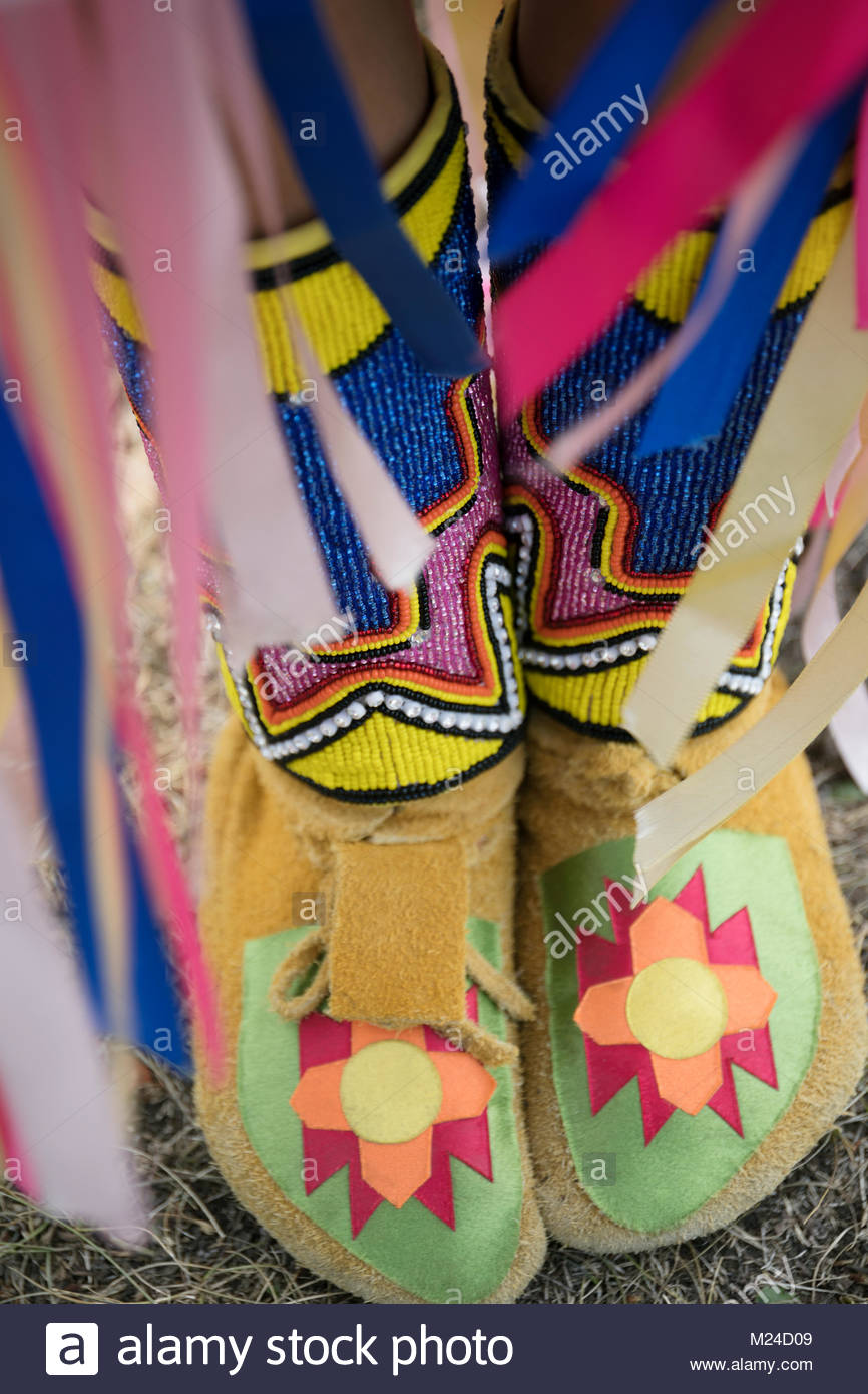 Native American Moccasin Stock Photos & Native American Moccasin Stock ...