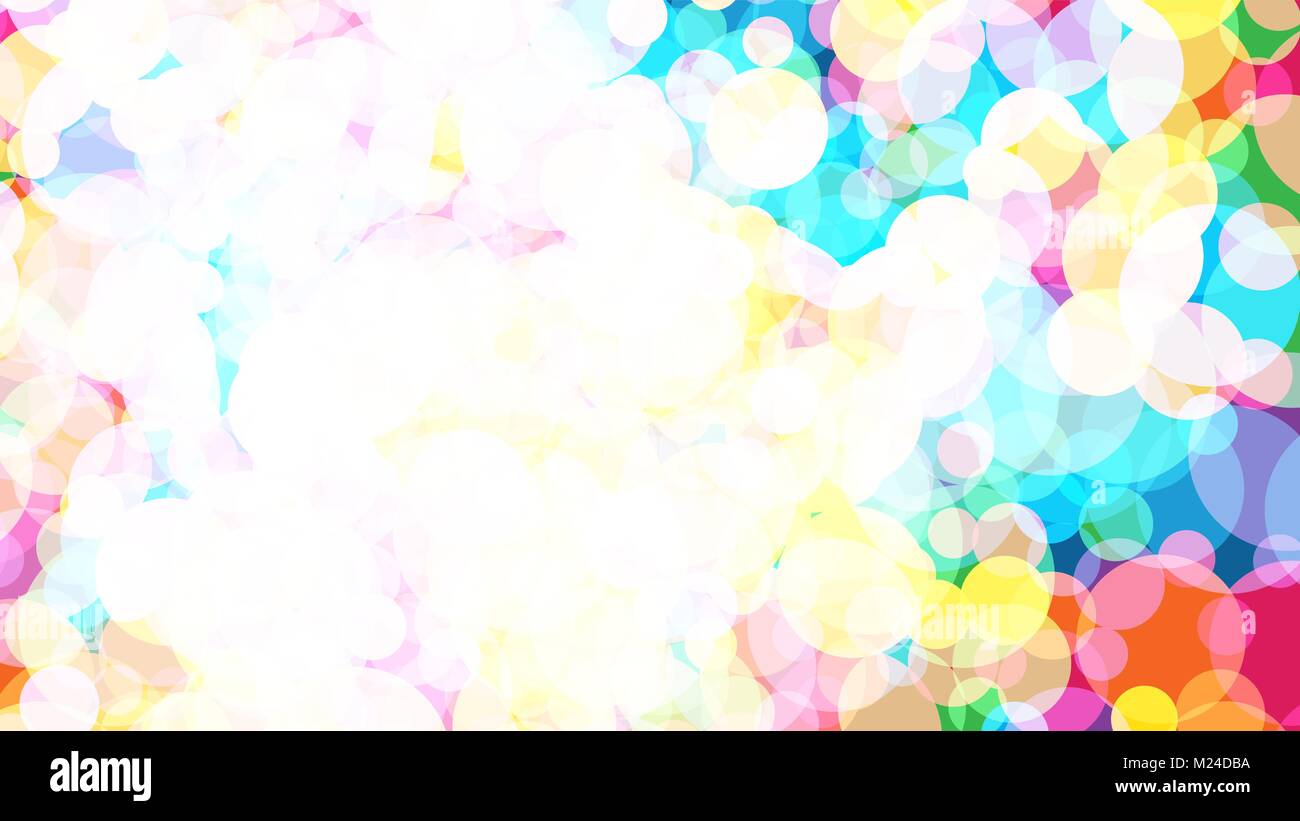 bright overlapping colorful circles. rainbow color spotted vector ...