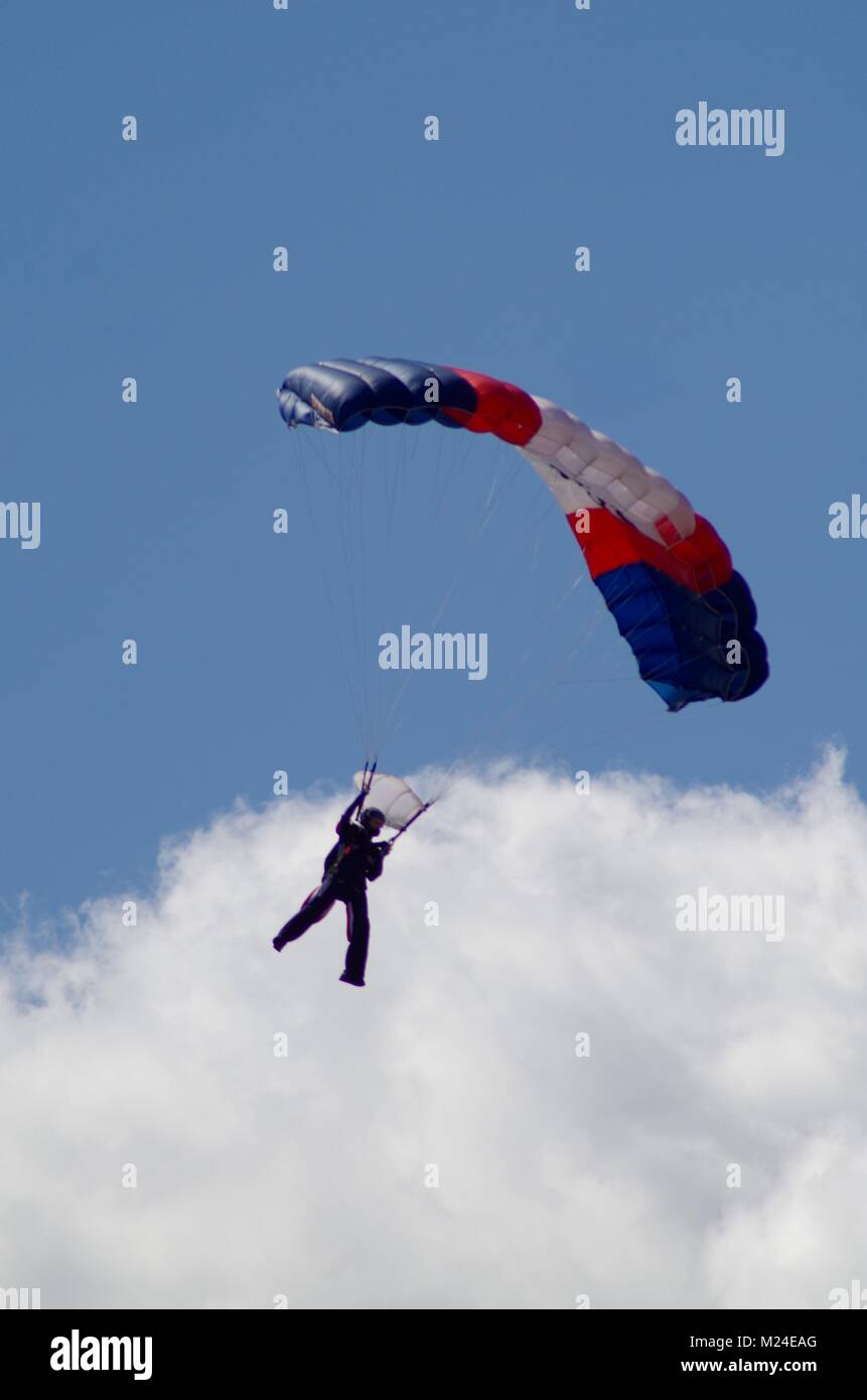 The Royal Navy Parachute Display Team, The Raiders, at Dawlish Air Show ...