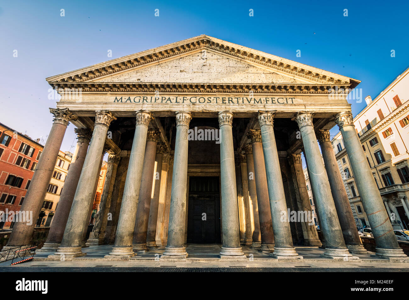 Pantheon at sunrise, Rome, Italy, Europe. Rome ancient temple of all ...