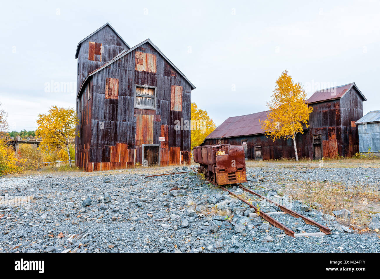 A vintage headframe in Cobalt, Ontario in the fall Stock Photo - Alamy