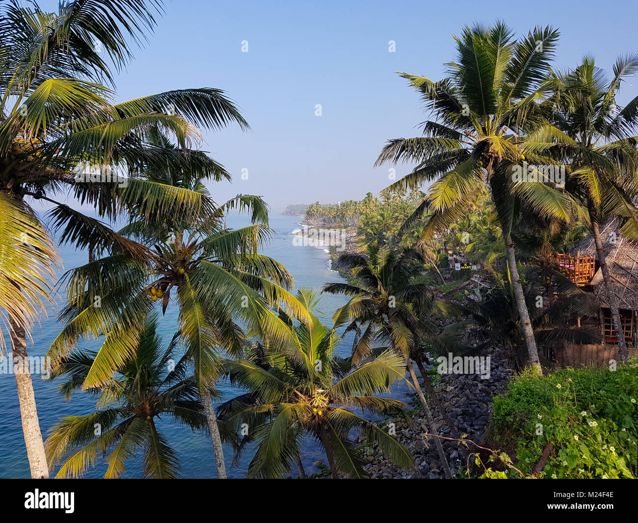 Ocean indian view from the Varkala cliff. Kerala, India Stock Photo - Alamy