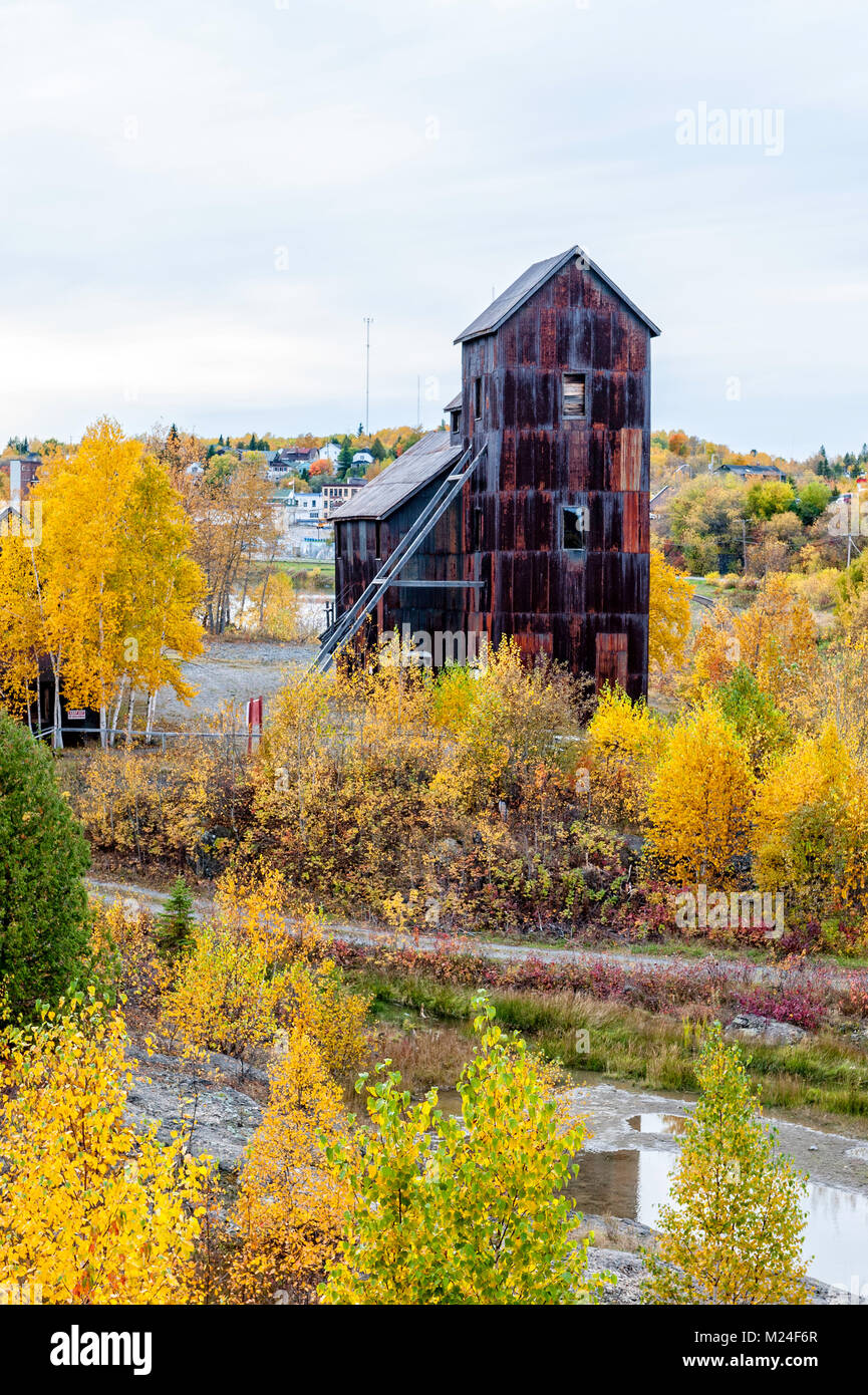a very old headframe in cobalt ontario Stock Photo - Alamy