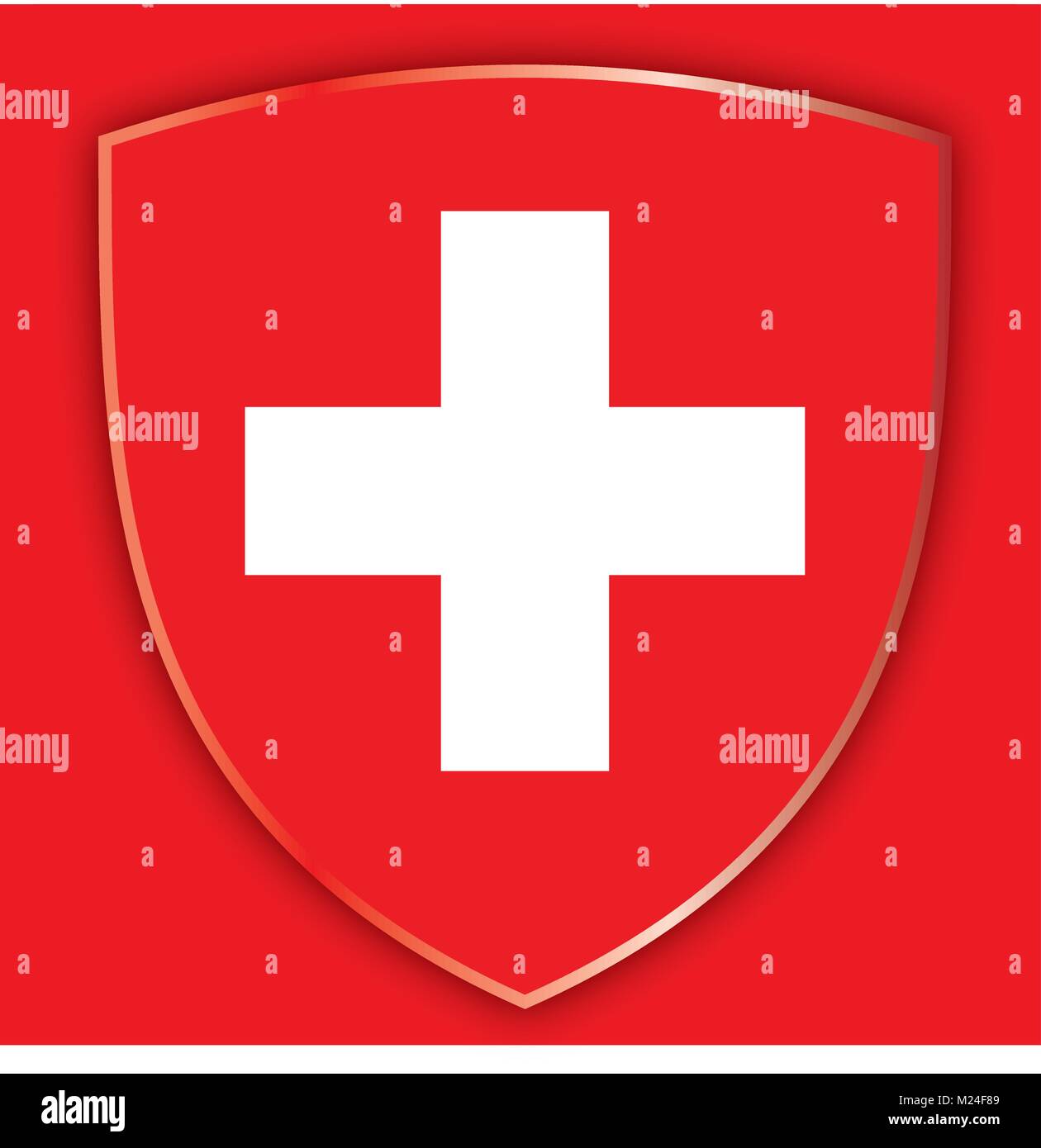 Switzerland coat of arms and flag, official symbols of the country ...