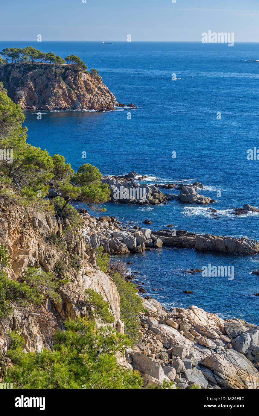 Nice detail from Costa Brava coastal in Spain, La Fosca Stock Photo - Alamy