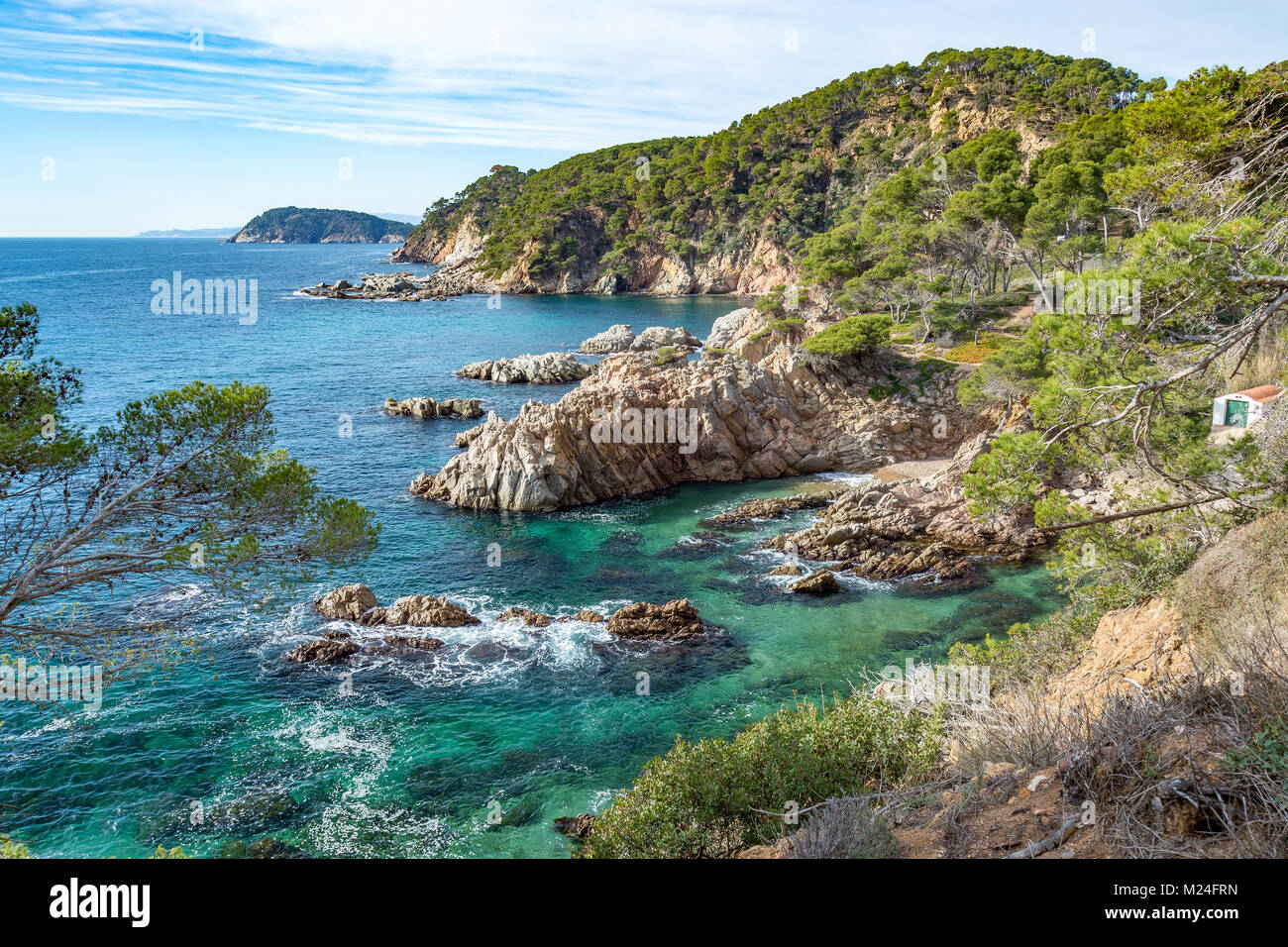 Nice detail from Costa Brava coastal in Spain, La Fosca Stock Photo - Alamy