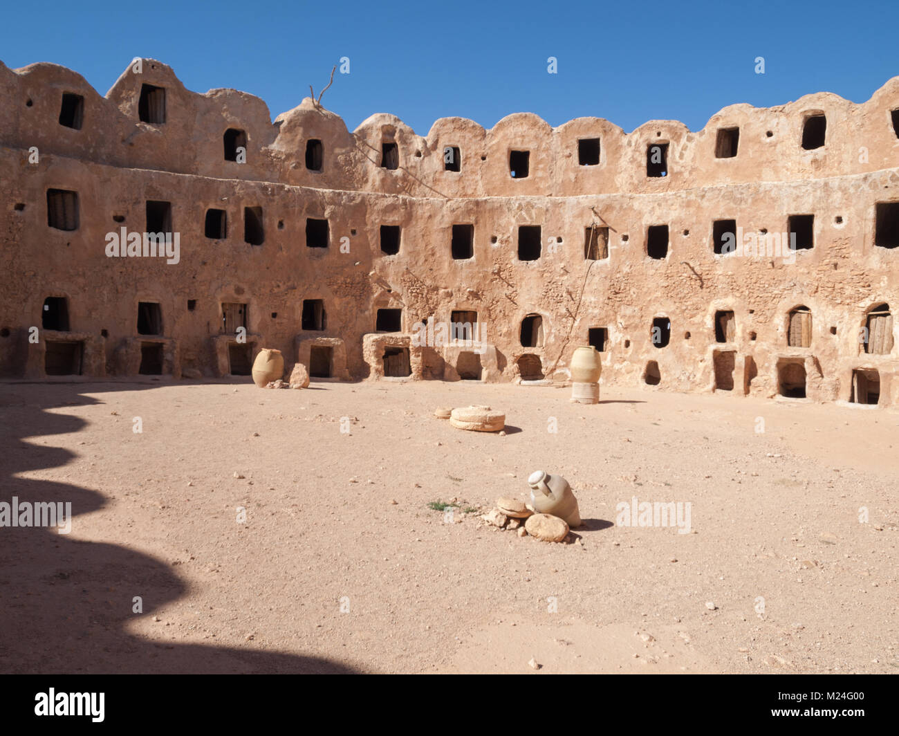 Gasr Al-Haj granary interior, Libya Stock Photo - Alamy