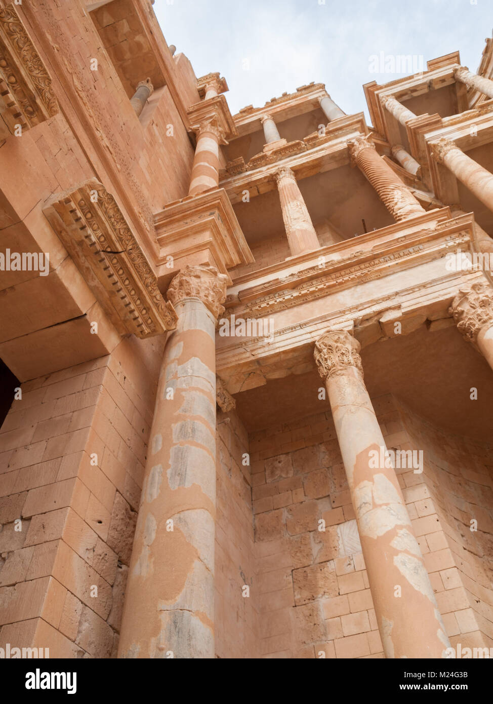 Roman ruins of Sabratha theater stage columns Stock Photo - Alamy