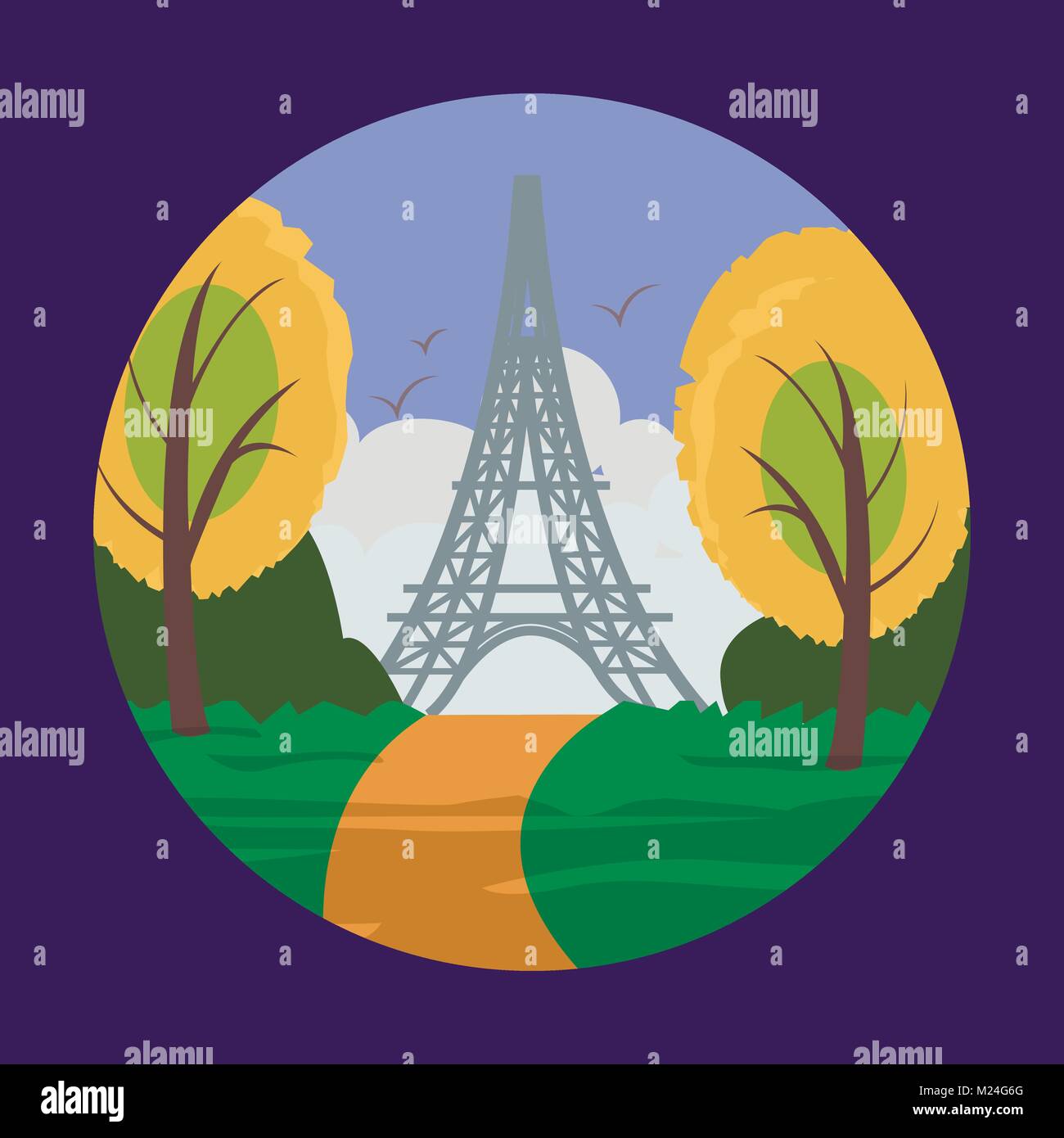 Tall central tower Stock Vector Images - Alamy