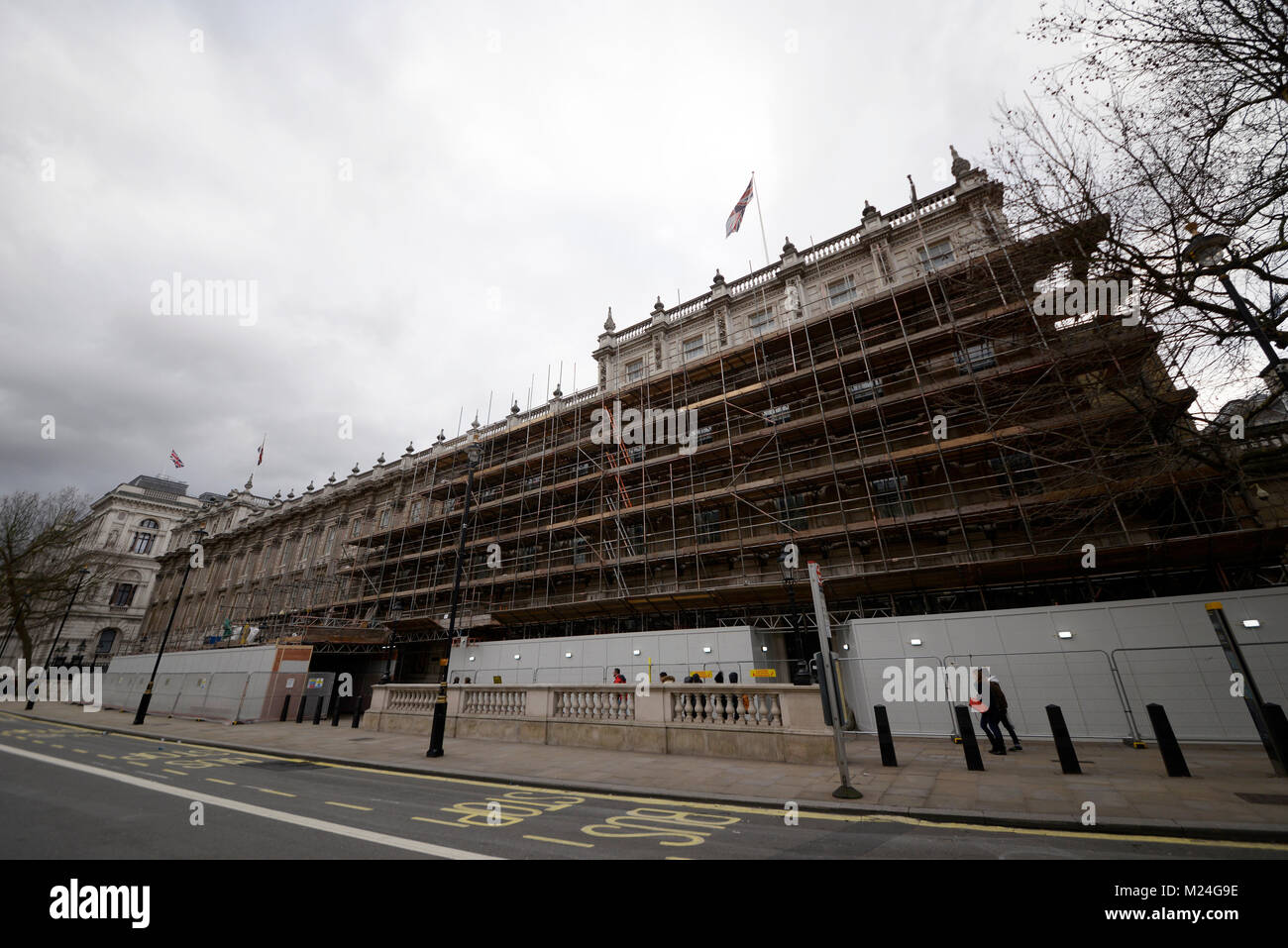 Cabinet Office 70 Whitehall construction work, London. Scaffolding and ...