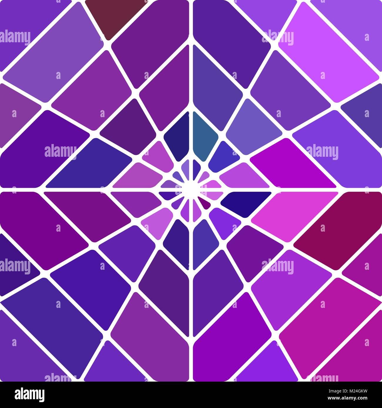 abstract vector stained-glass mosaic background - violet rhombus Stock ...