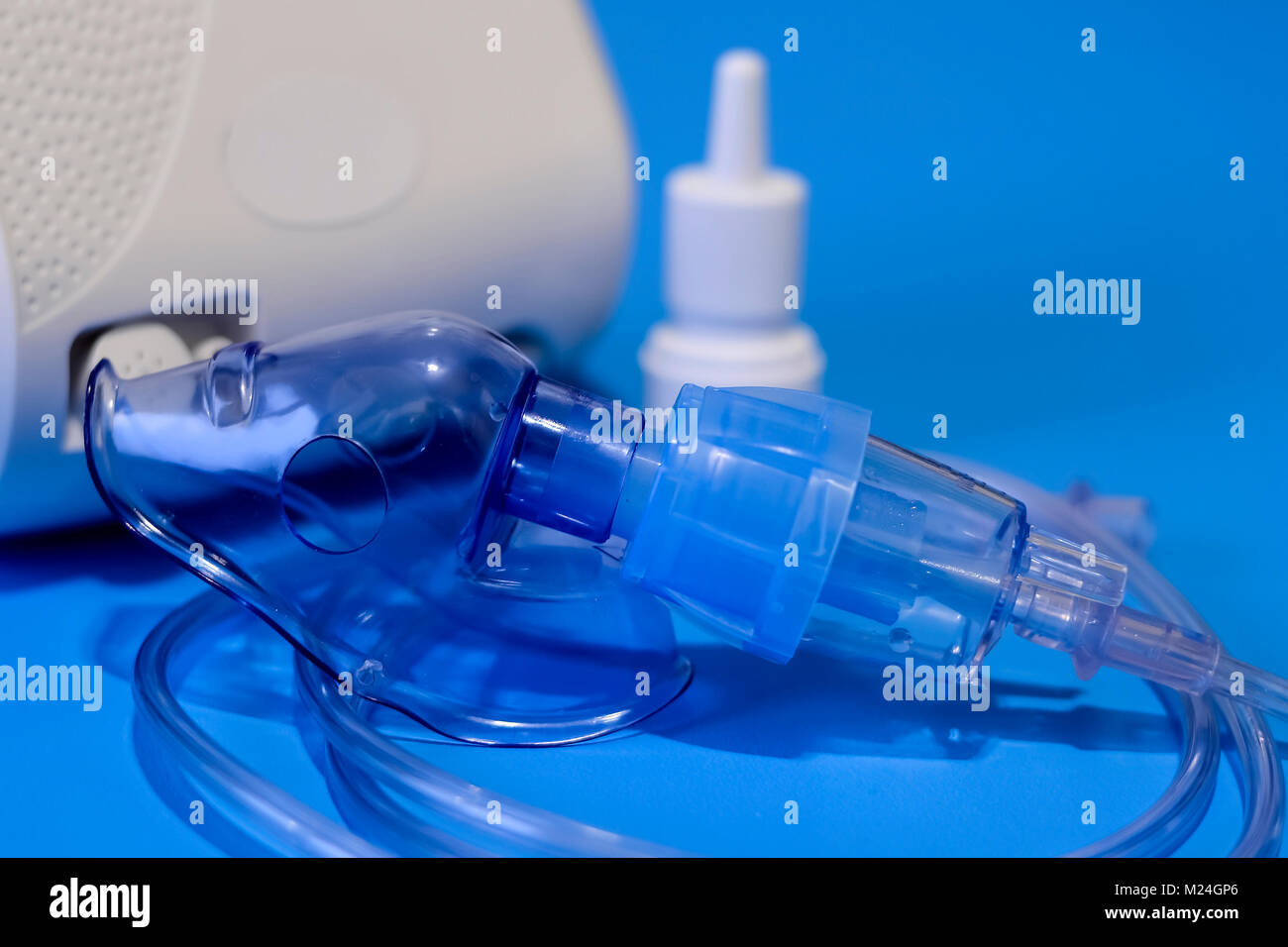 Medical nebulizer for the treatment of bronchitis. Camera agains Stock ...
