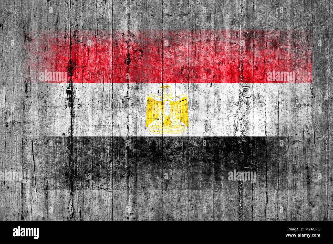 Egypt flag painted on background texture gray concrete Stock Photo - Alamy