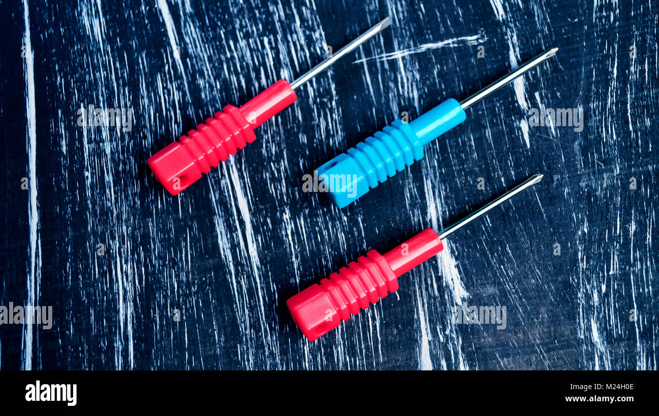 Screwdrivers to repair lying on the table. Men's housework. Fix Stock ...