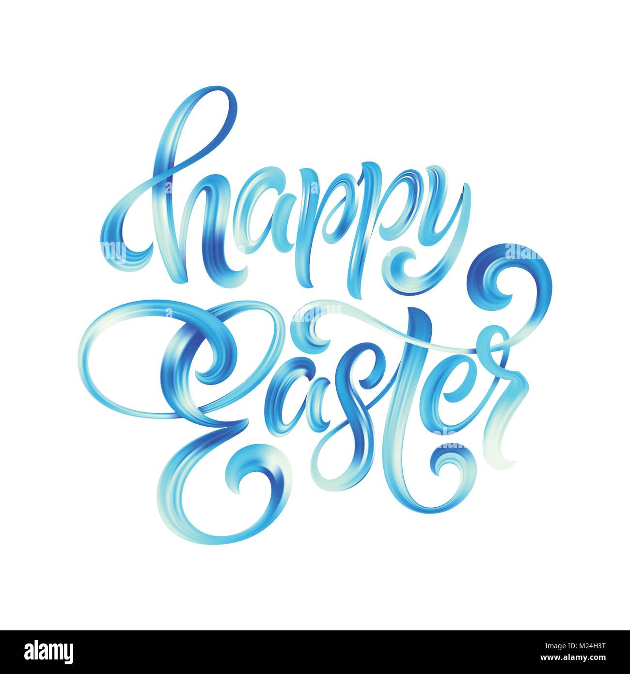 Happy Easter colorful paint lettering. Vector illustration Stock Vector ...