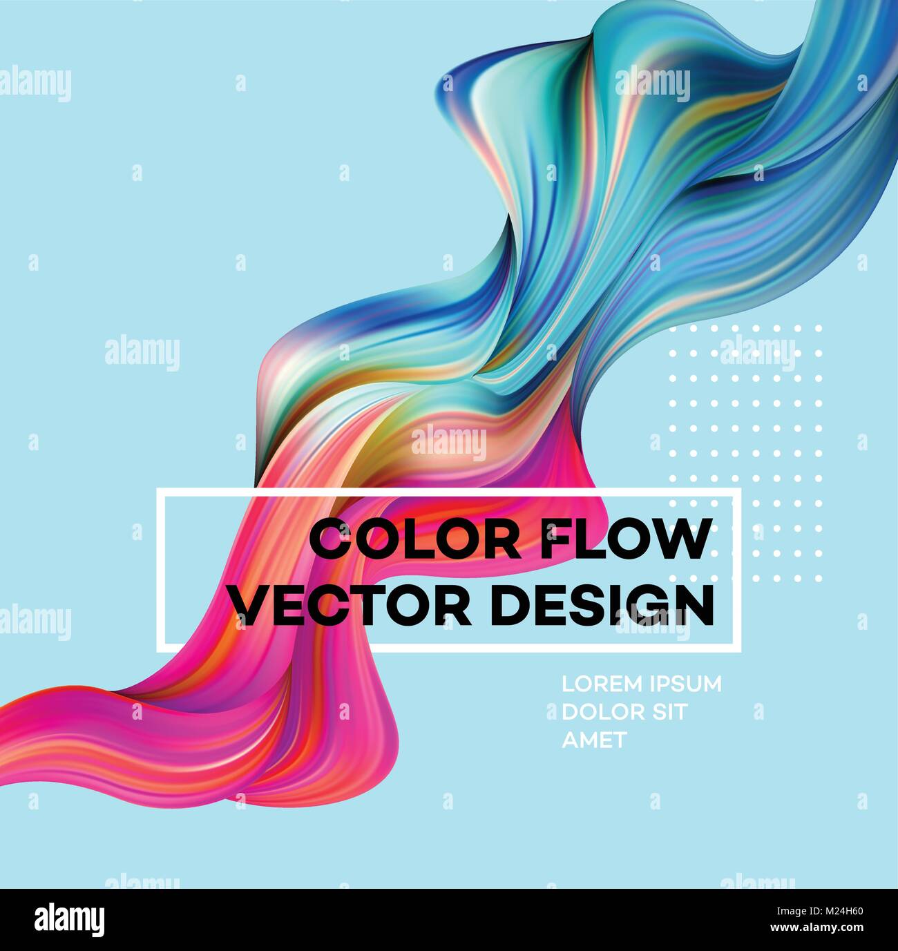 Modern colorful flow poster. Wave Liquid shape in blue color background. Art design for your ...