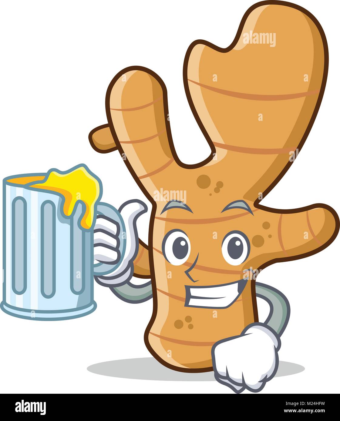 With juice ginger mascot cartoon style Stock Vector Image & Art - Alamy