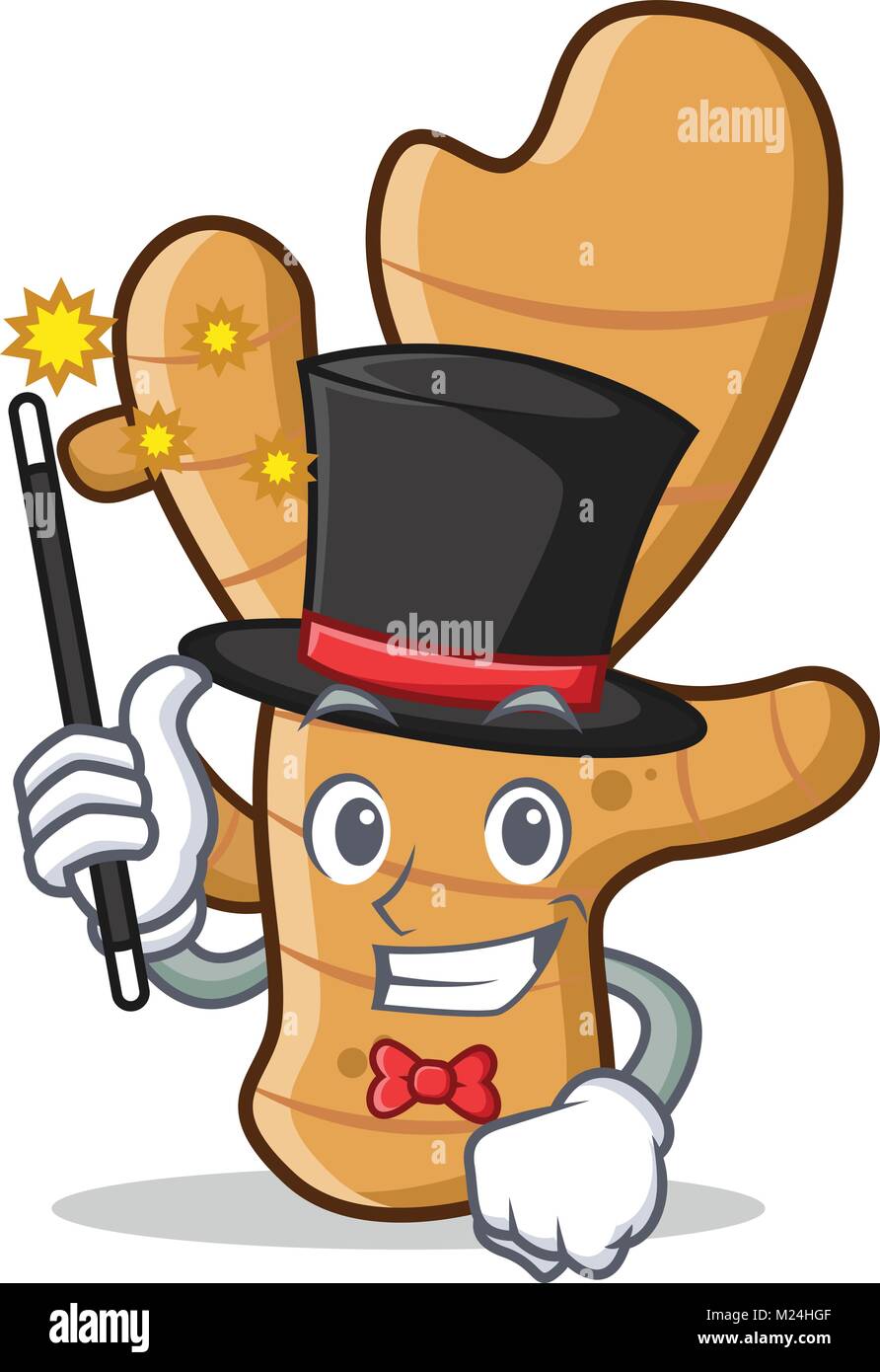Magician ginger mascot cartoon style Stock Vector Image & Art - Alamy