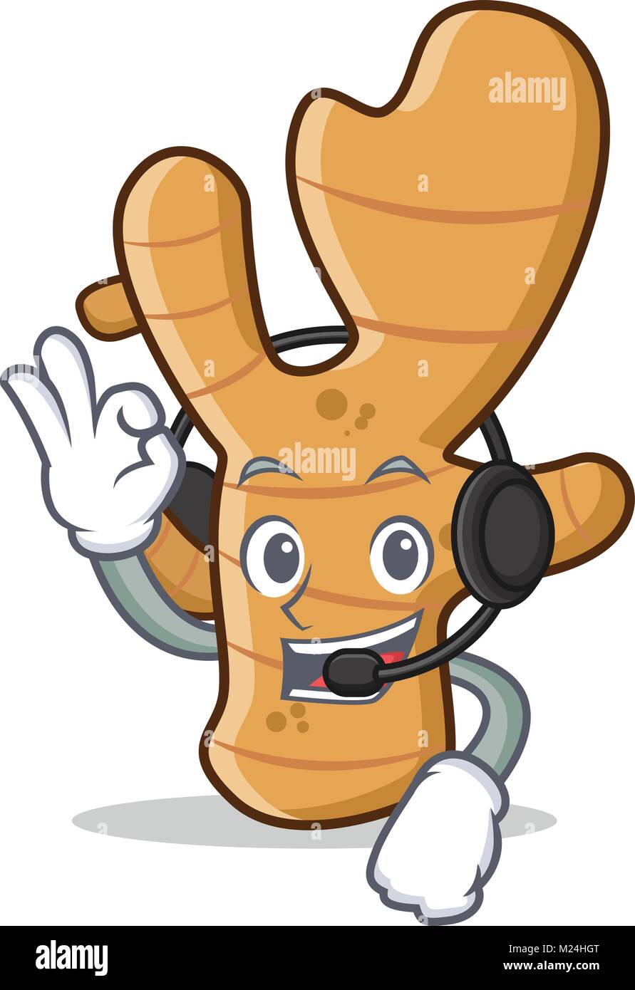 With headphone ginger mascot cartoon style Stock Vector Image & Art - Alamy