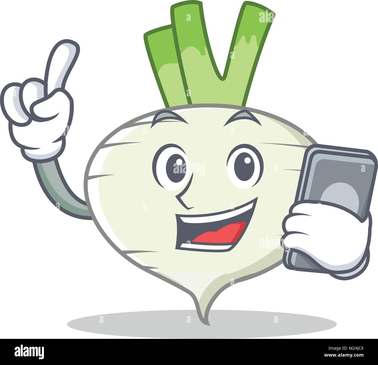 With phone turnip character cartoon style Stock Vector Image & Art - Alamy