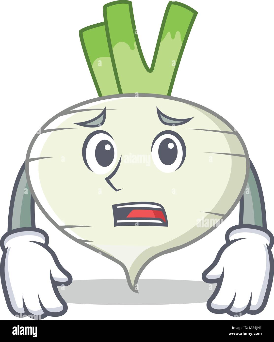 Afraid turnip mascot cartoon style Stock Vector Image & Art - Alamy