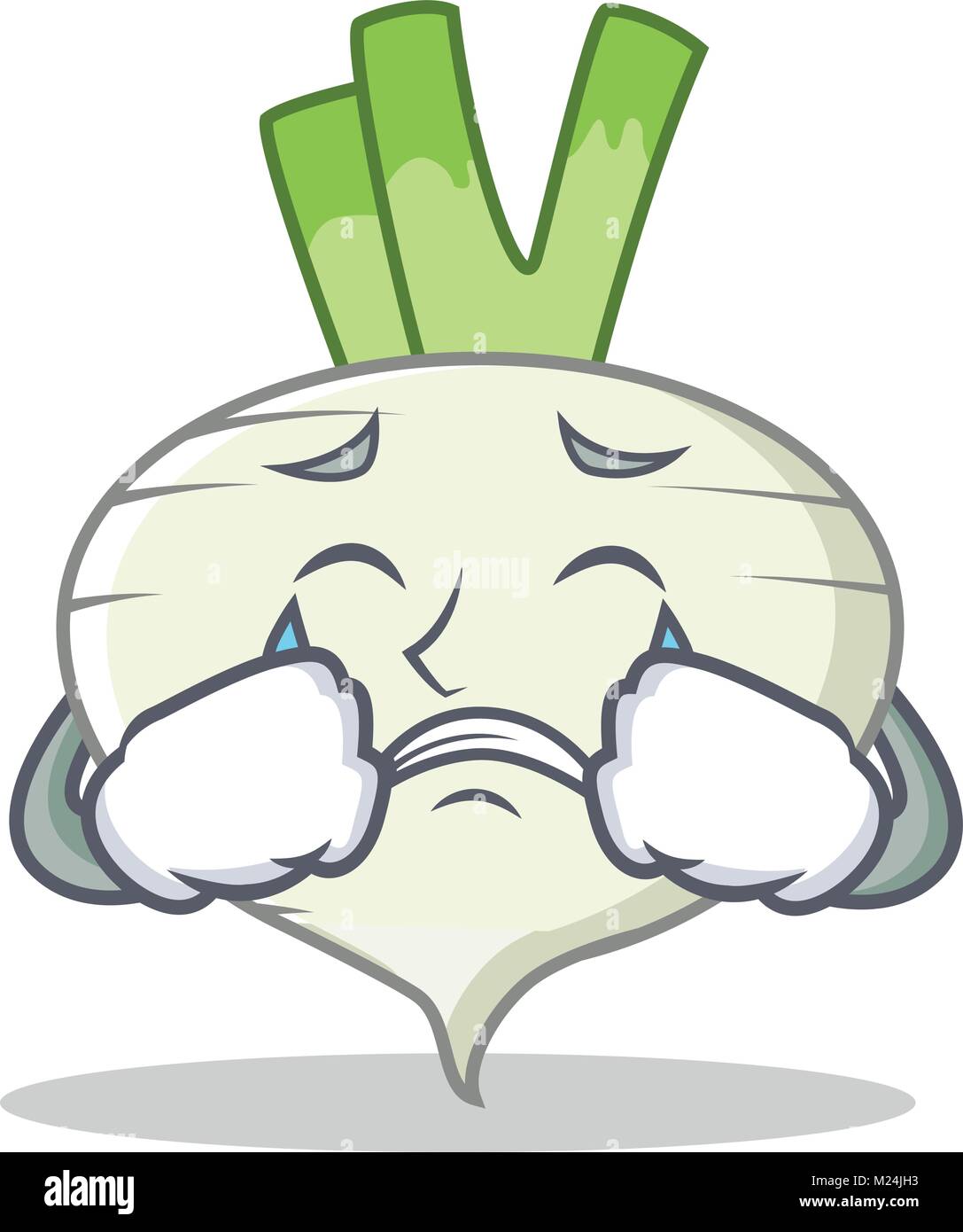 Crying turnip mascot cartoon style Stock Vector Image & Art - Alamy