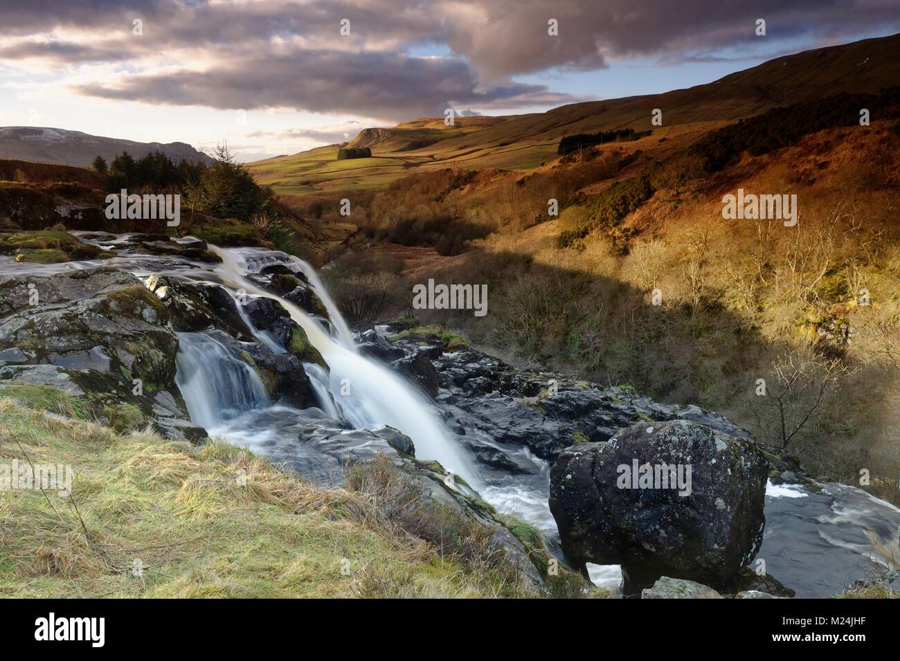 The Loup of Fintry Waterfall, Fintry Stirlingshire, Scotland Stock ...