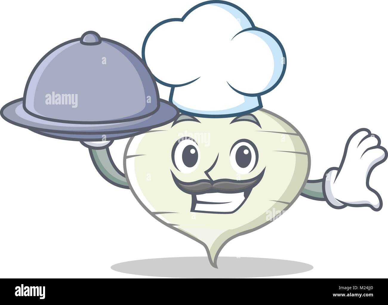 Chef with food turnip mascot cartoon style Stock Vector Image & Art - Alamy