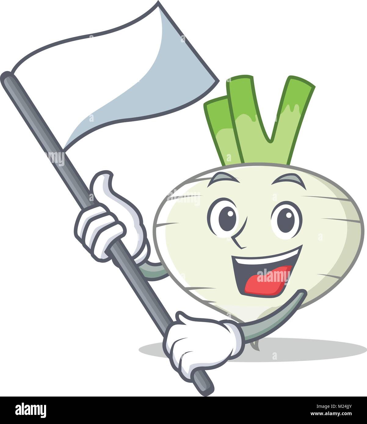 With flag turnip mascot cartoon style Stock Vector Image & Art - Alamy