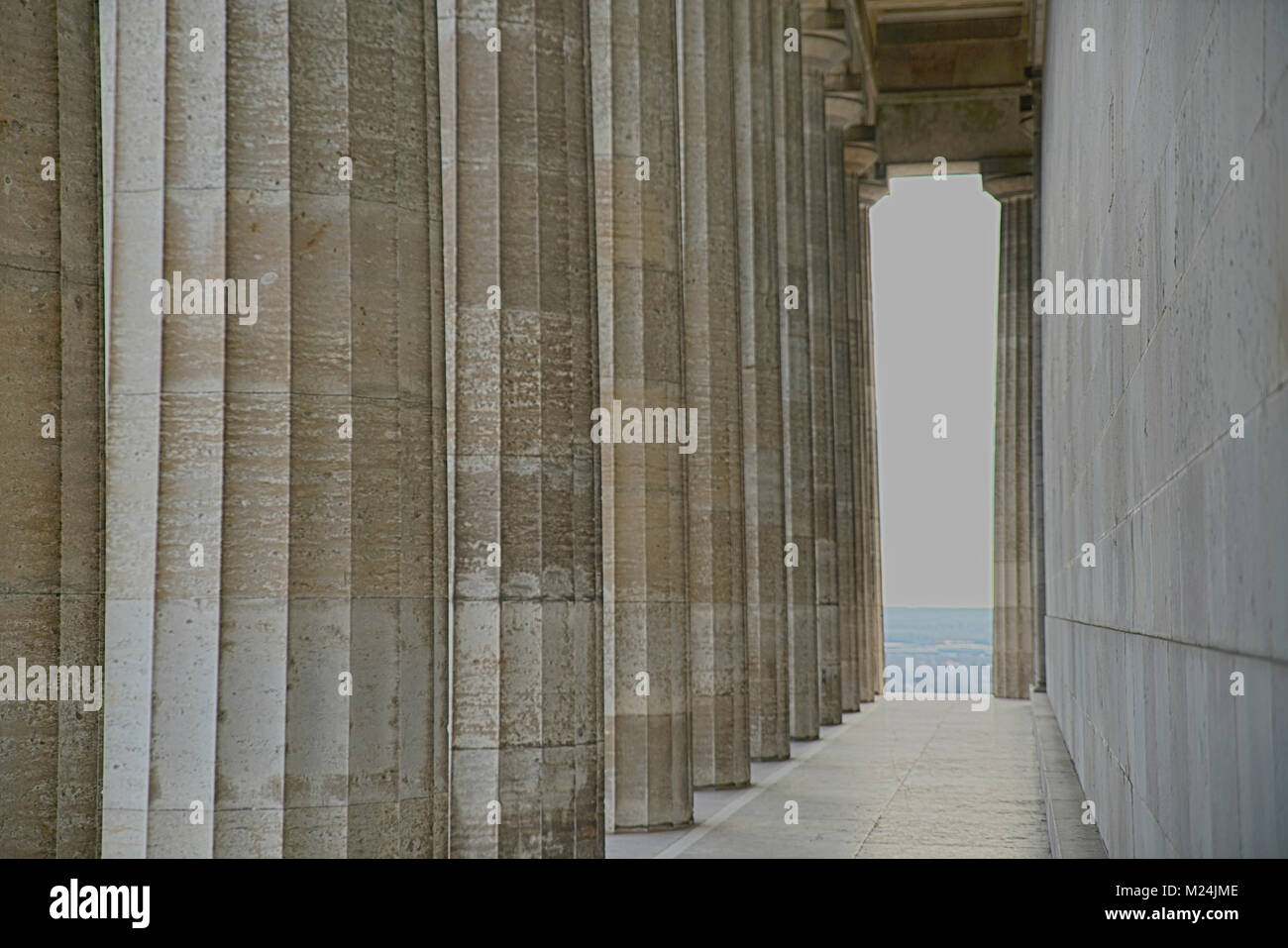 Memorial Walhalla in Donaustauf in the Bavarian district of Memorial ...