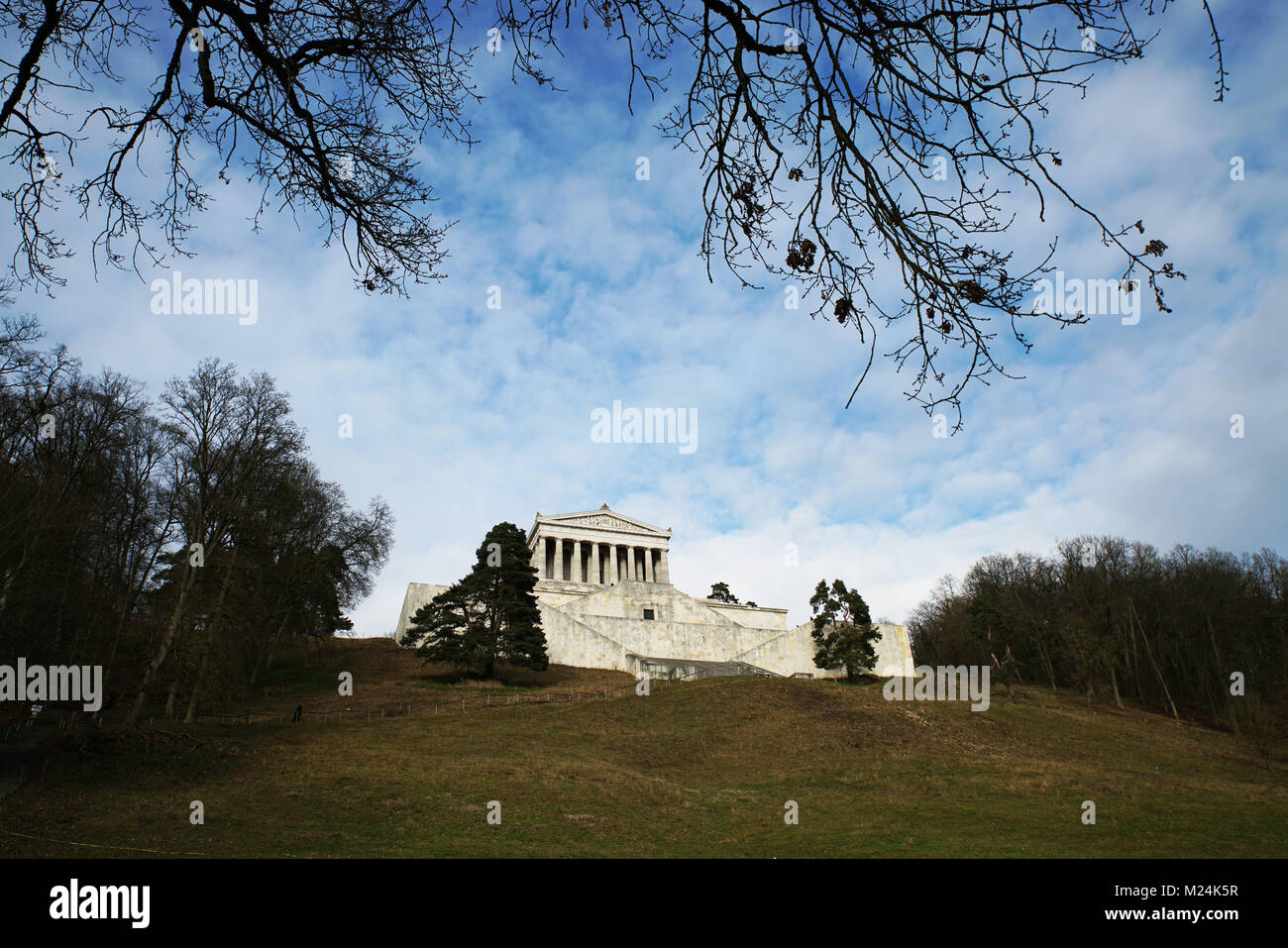 Memorial Walhalla in Donaustauf in the Bavarian district of Memorial ...