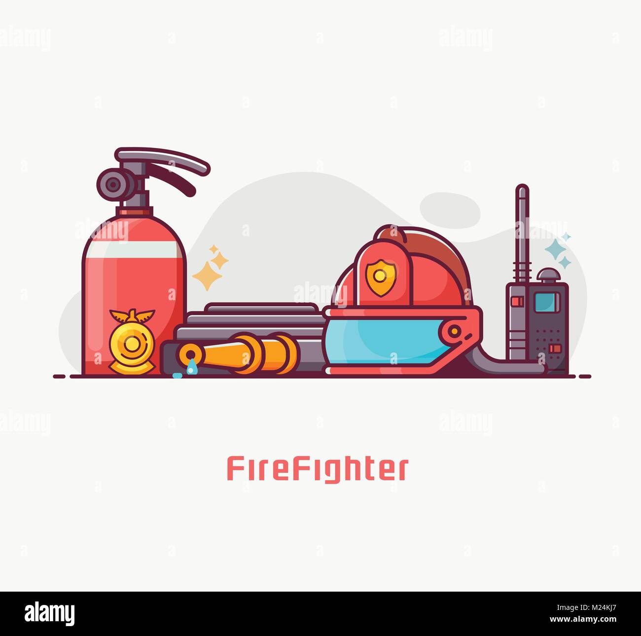 Firefighting kit Cut Out Stock Images & Pictures - Alamy