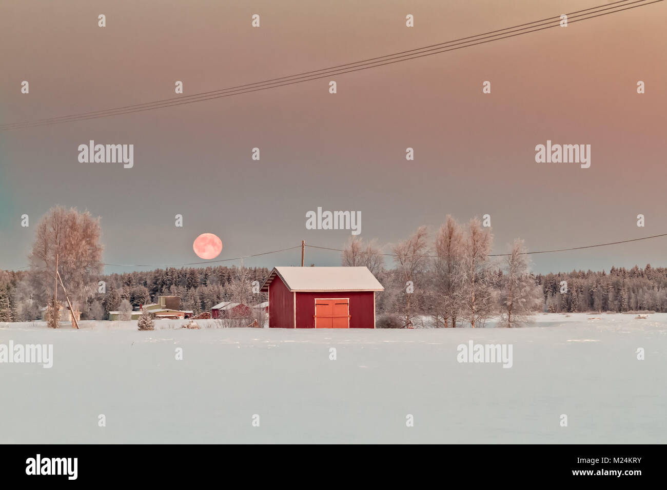 Red barn in rural finland hi-res stock photography and images - Alamy