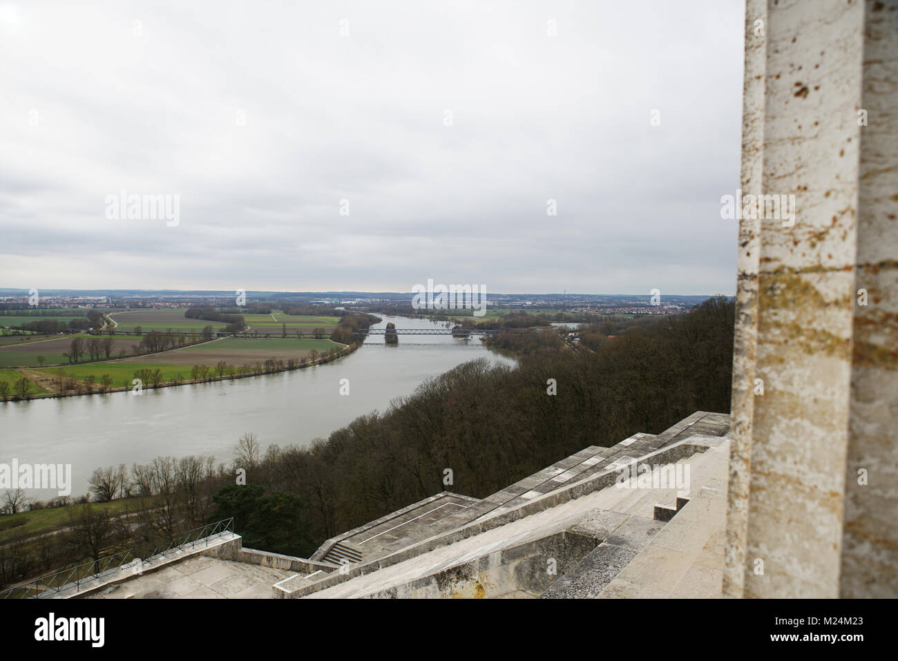 Memorial Walhalla in Donaustauf in the Bavarian district of Memorial ...