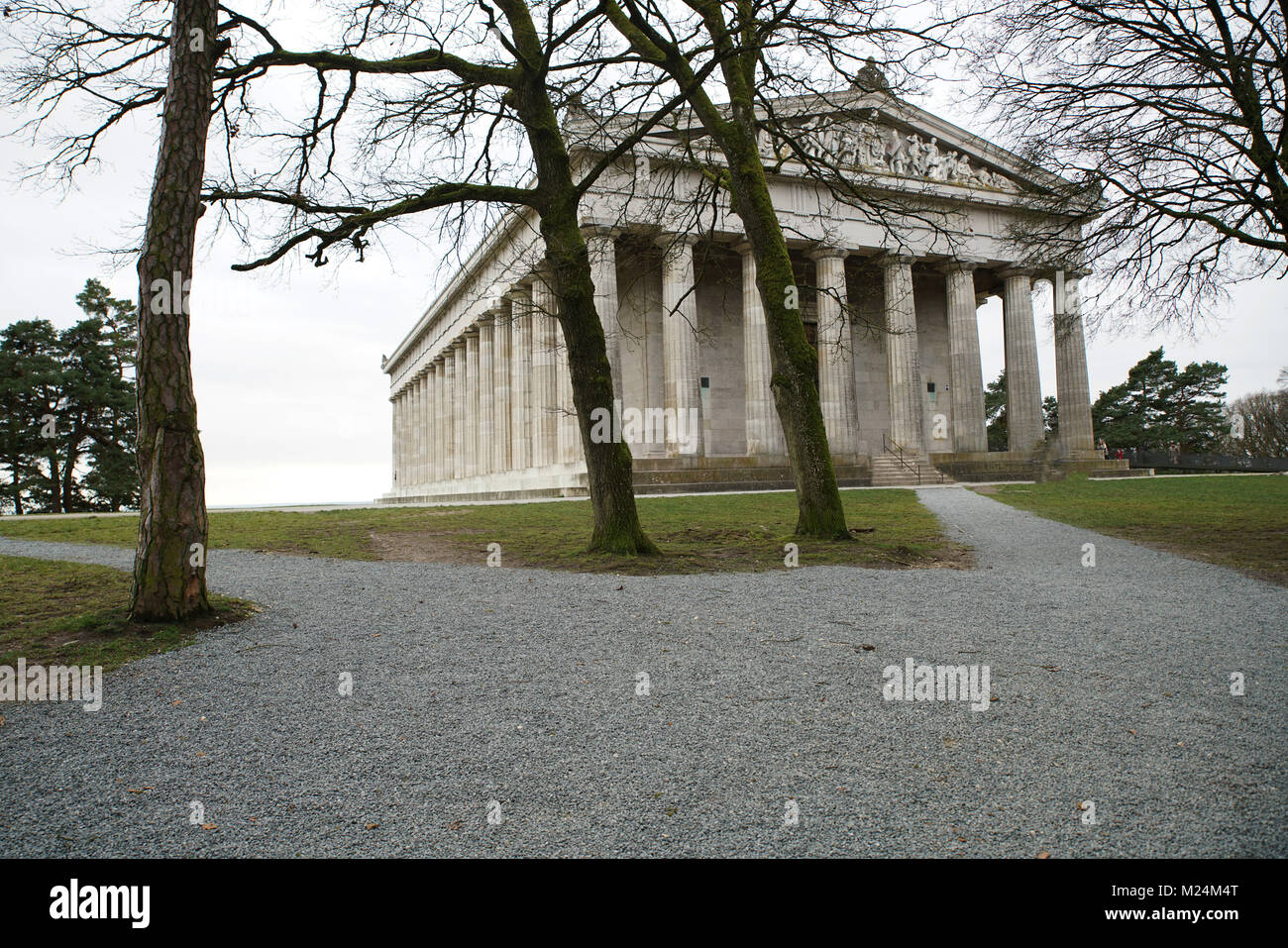 Memorial Walhalla in Donaustauf in the Bavarian district of Memorial ...