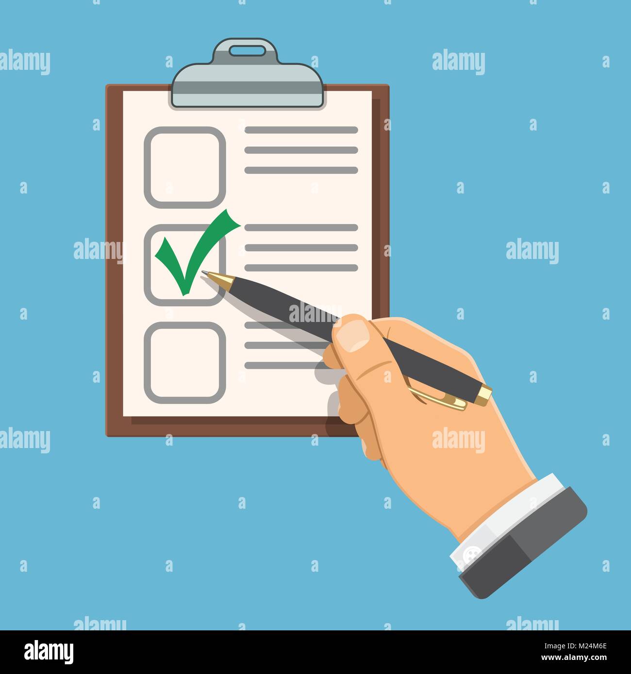 Audit checklist Stock Vector Images - Alamy