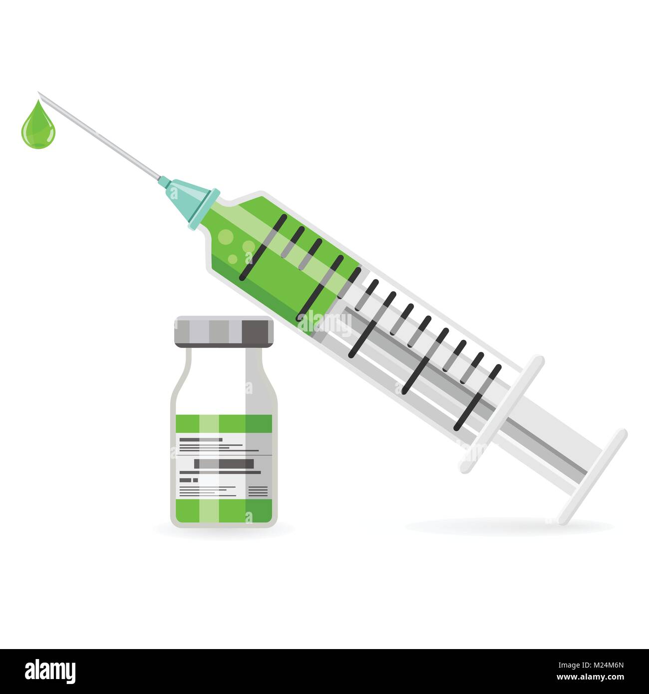 Vaccine vial medical syringe Stock Vector Images - Alamy