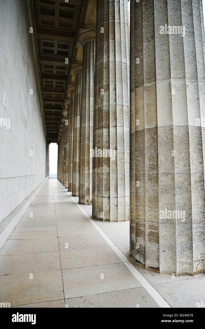 Memorial Walhalla in Donaustauf in the Bavarian district of Memorial ...