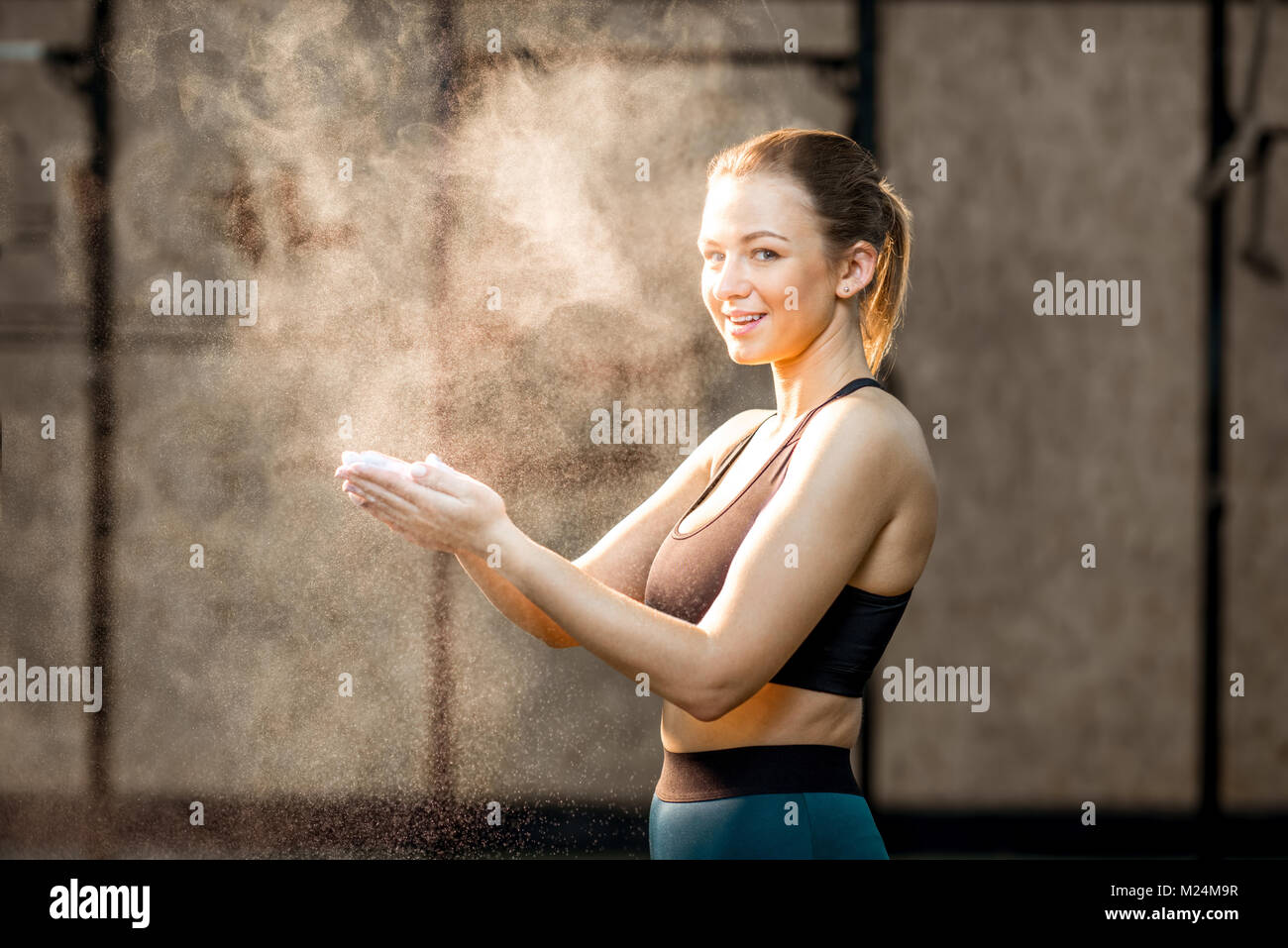 Woman gymnast portrait Stock Photo - Alamy
