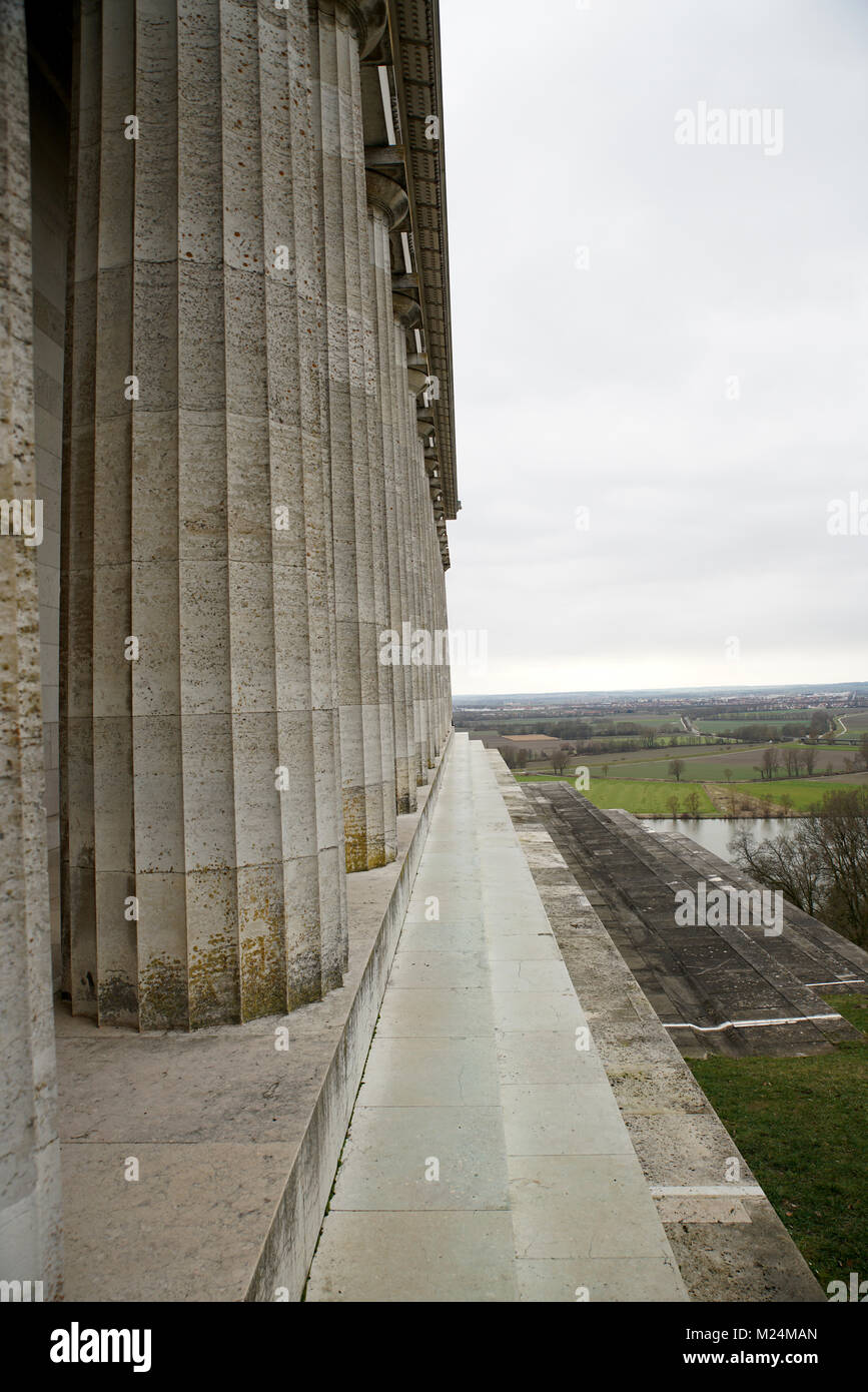 Memorial Walhalla in Donaustauf in the Bavarian district of Memorial ...