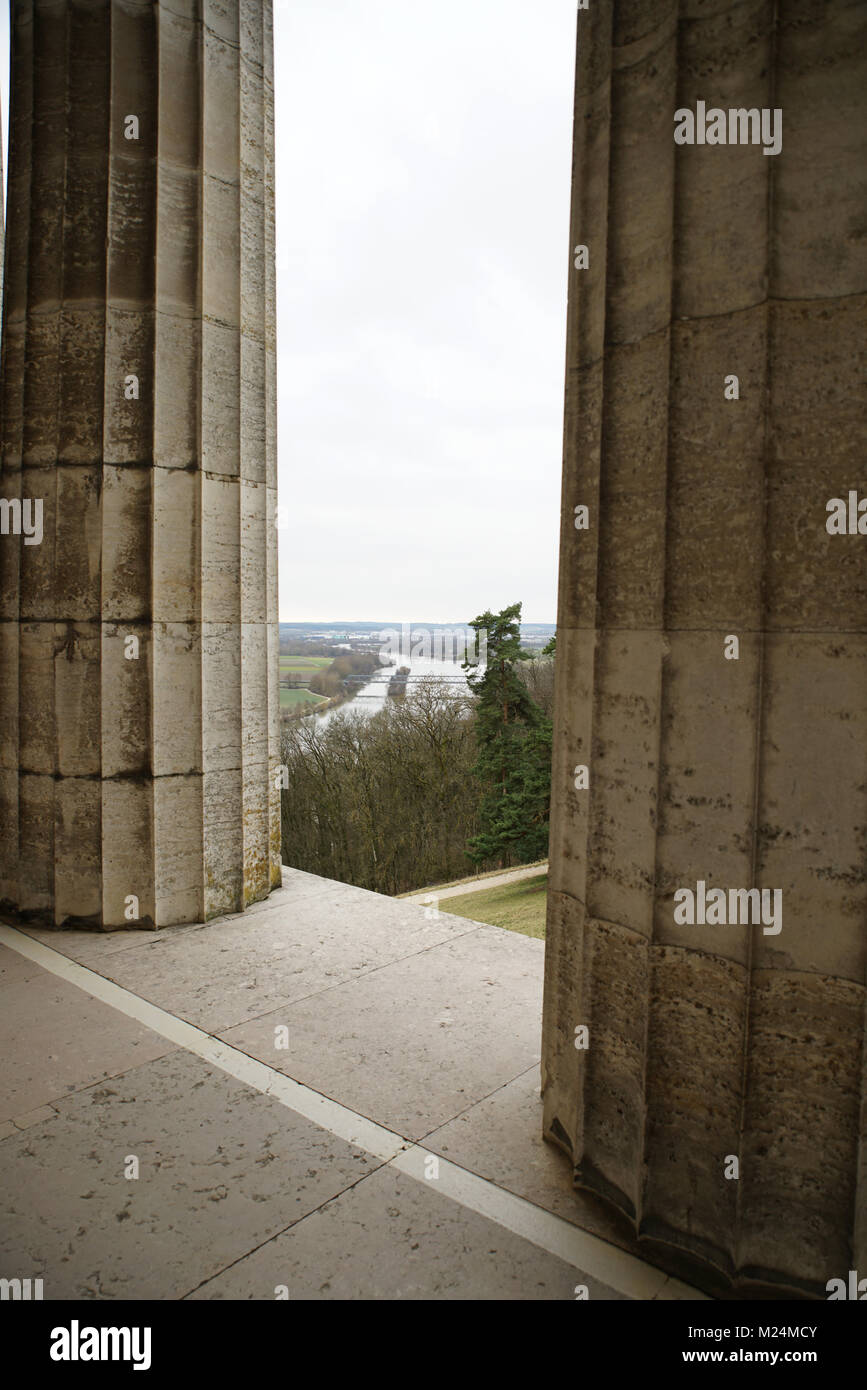 Memorial Walhalla in Donaustauf in the Bavarian district of Memorial ...
