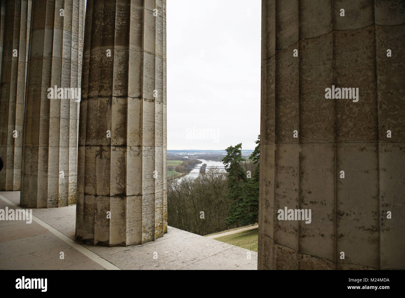 Memorial Walhalla in Donaustauf in the Bavarian district of Memorial ...