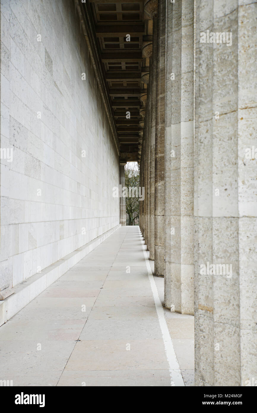 Memorial Walhalla in Donaustauf in the Bavarian district of Memorial ...