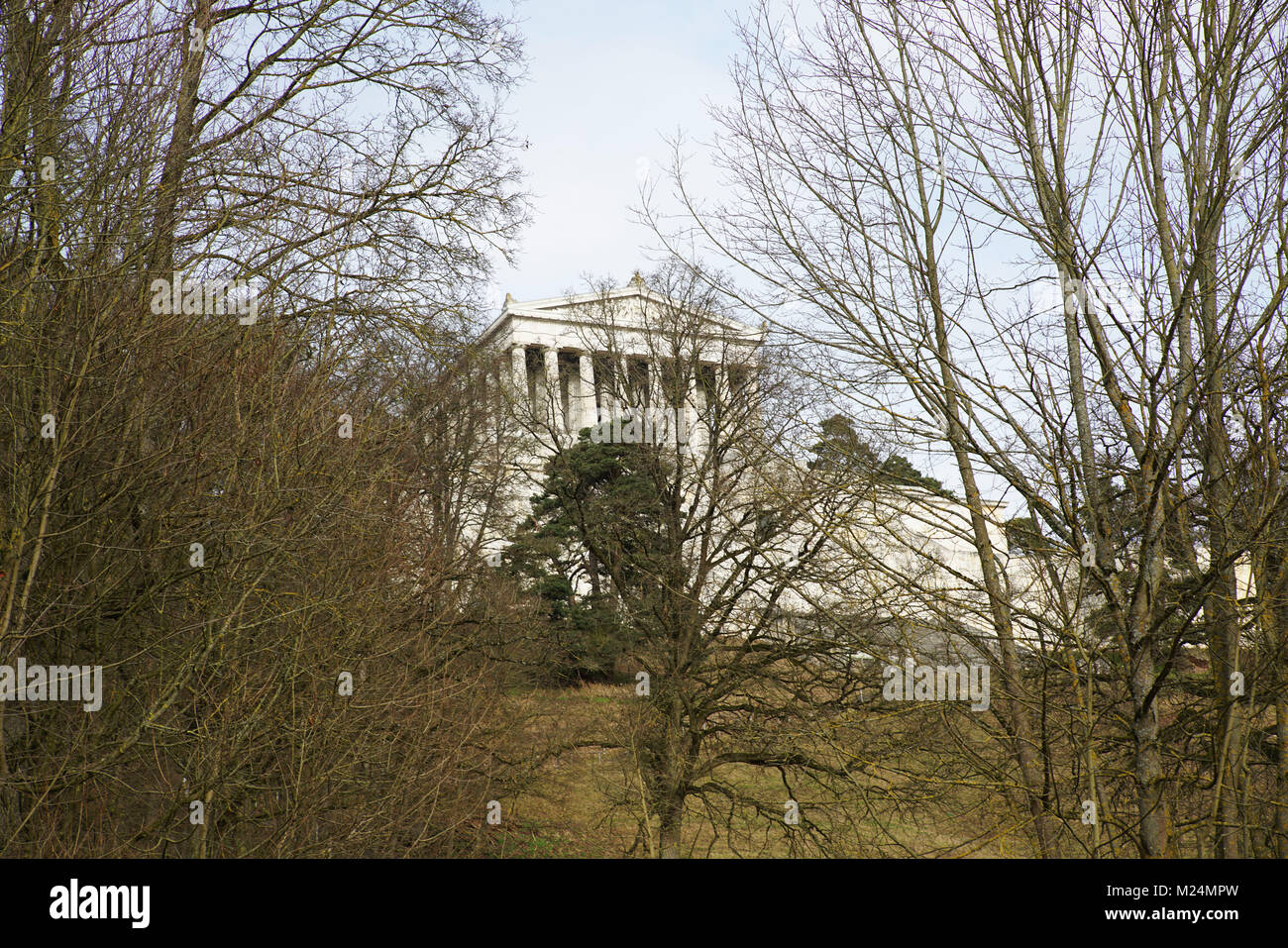 Memorial Walhalla in Donaustauf in the Bavarian district of Memorial ...