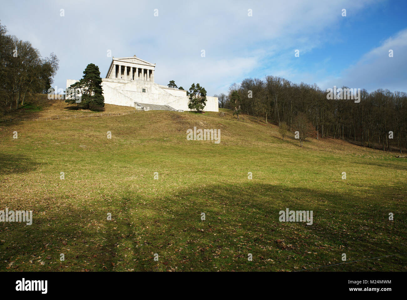 Memorial Walhalla in Donaustauf in the Bavarian district of Memorial ...