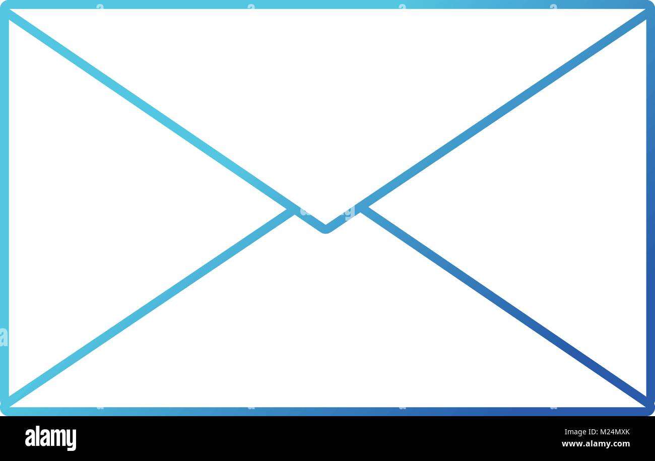 blue line e-mail text letter message symbol Stock Vector Image & Art ...