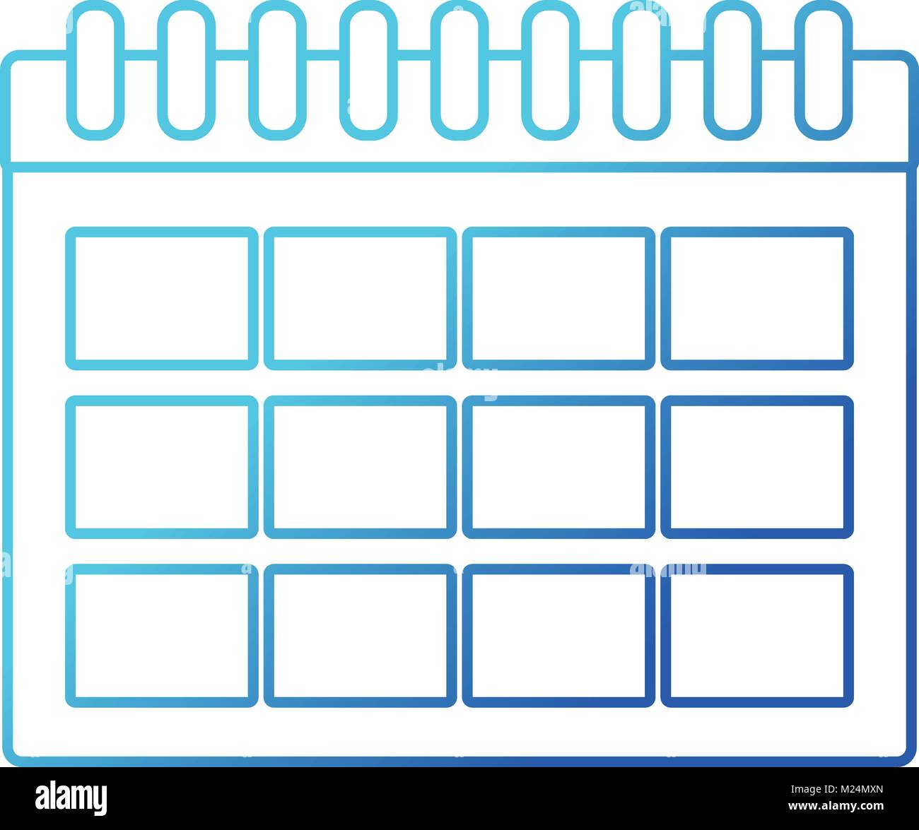 blue line calendar information day to organizer event Stock Vector ...