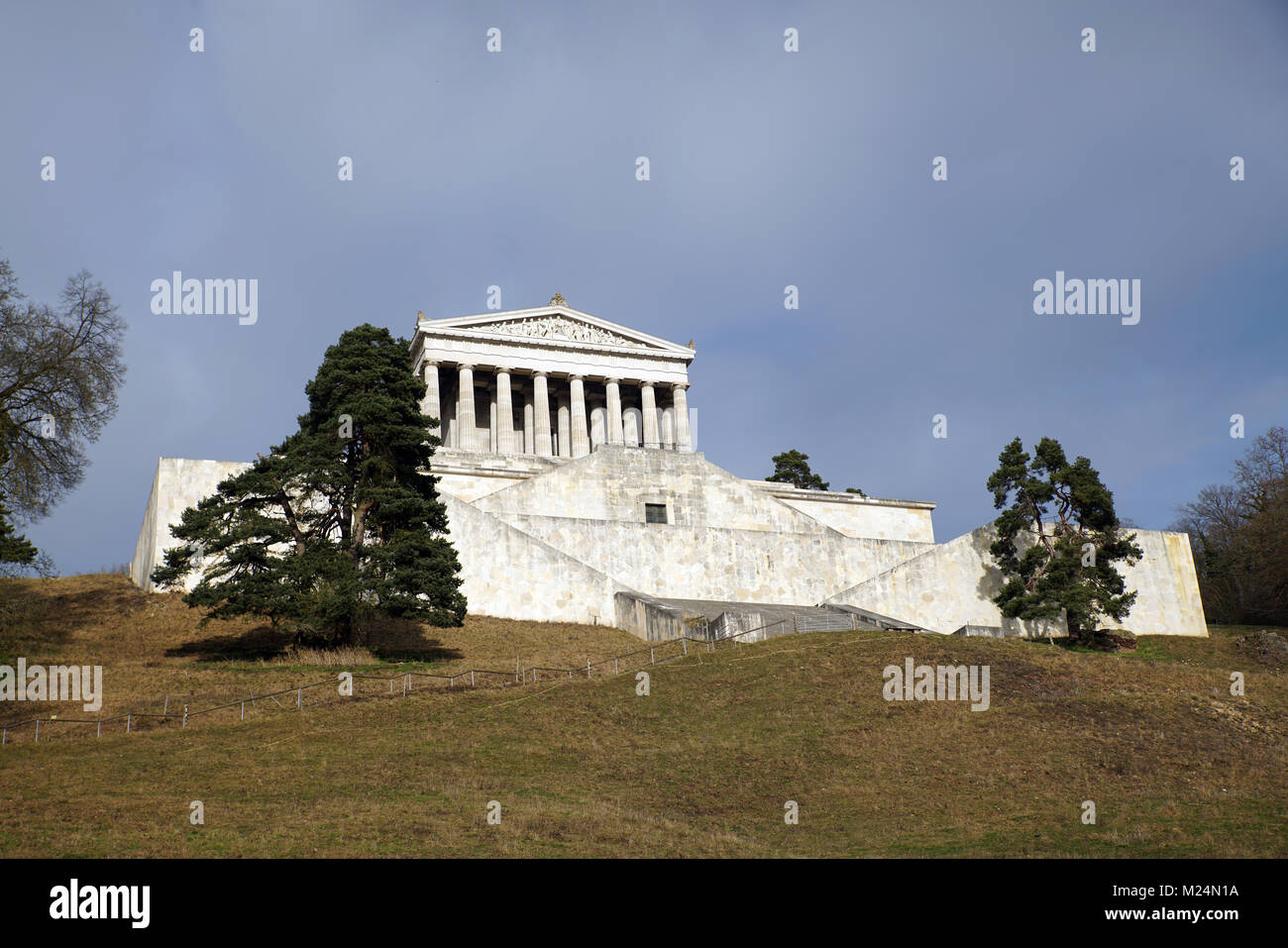 Memorial Walhalla in Donaustauf in the Bavarian district of Memorial ...