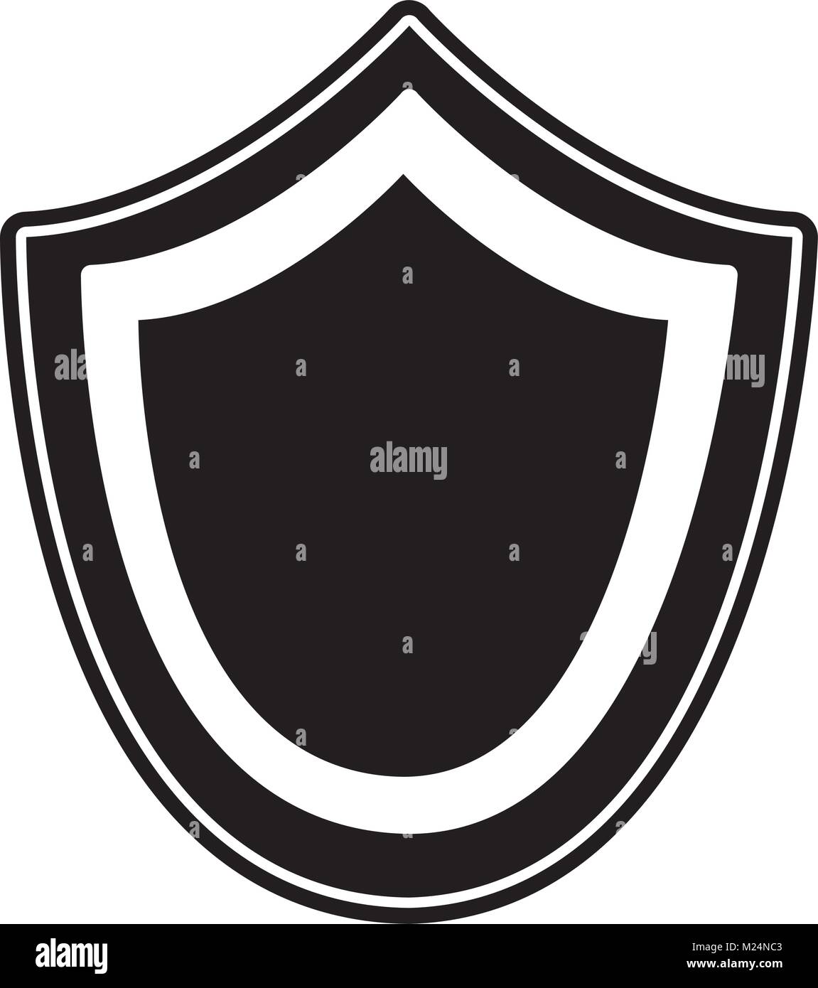 silhouette shield security protection symbol Stock Vector Image & Art ...